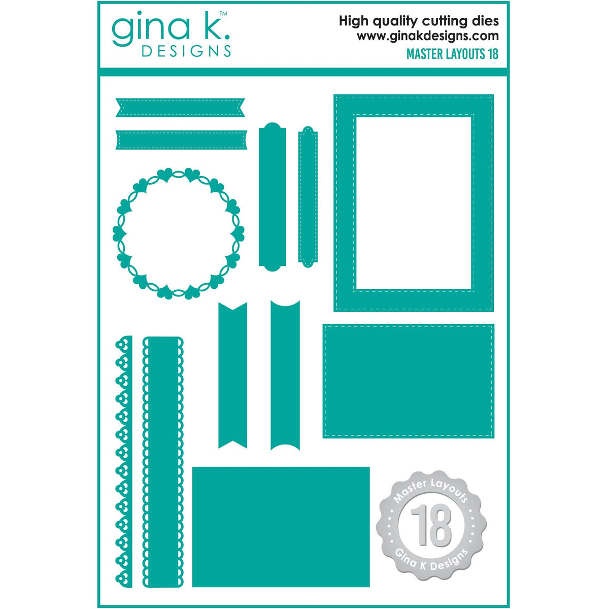 Gina K Designs Master Layouts 18 Dies die0494 – Simon Says Stamp