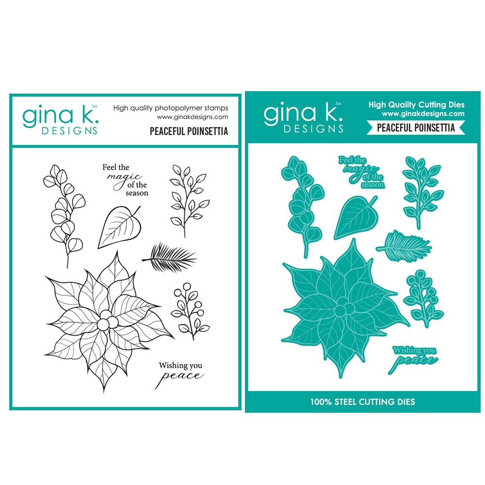Gina K Designs Peaceful Poinsettia Stamps and Dies – Simon Says Stamp
