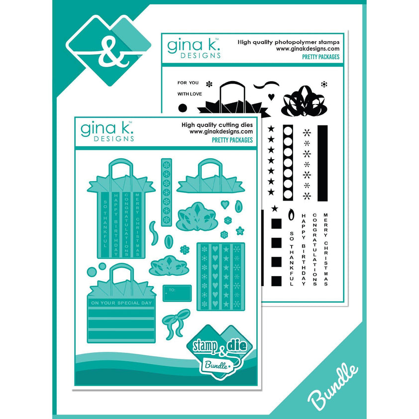 Gina K Designs Pretty Packages Stamps and Dies Bundle mmdie0452 ...