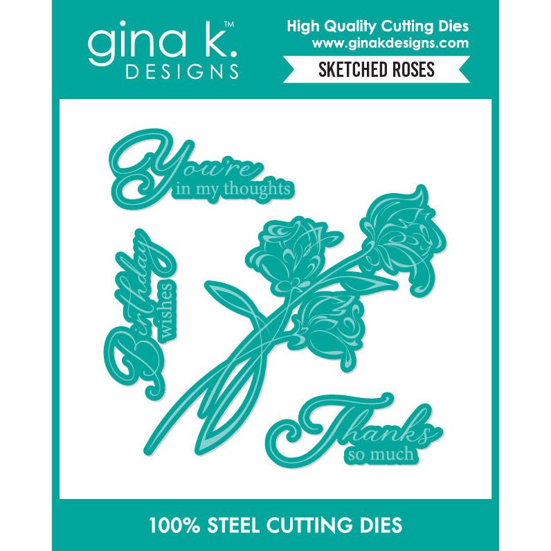 Gina K Designs Sketched Roses Coordinating Dies die0551 – Simon Says Stamp