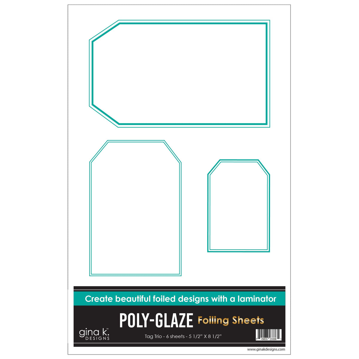 Gina K Designs Tag Trio Poly-Glaze Foiling Sheets pgf50 – Simon Says Stamp