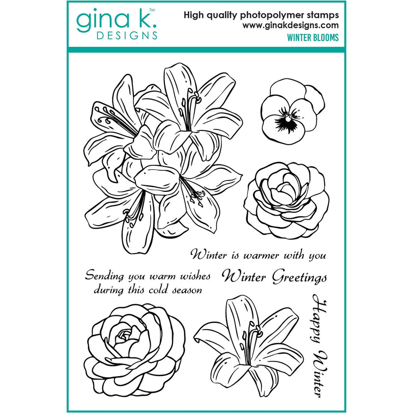 Gina K Designs Winter Blooms Stamps and Dies Bundle hsdie0466* – Simon ...