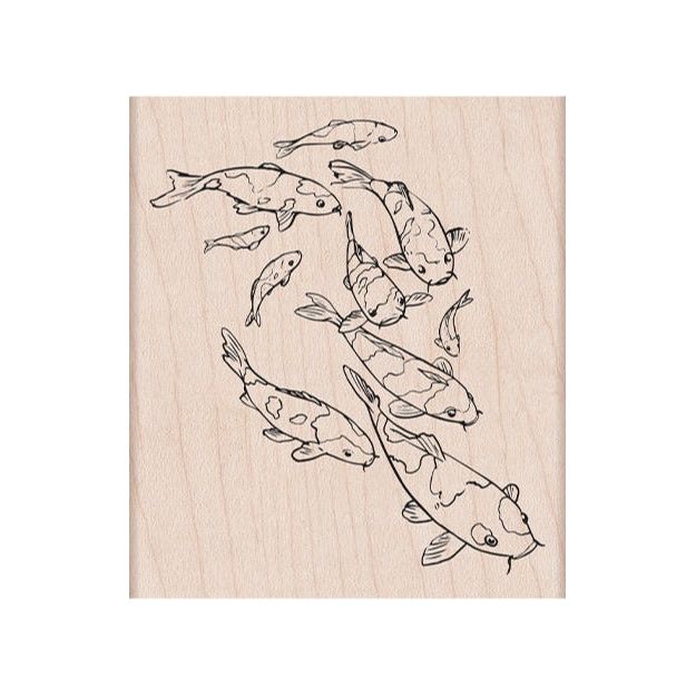 Hero Arts Mounted Rubber Stamp Group of Koi h6500* – Simon Says Stamp