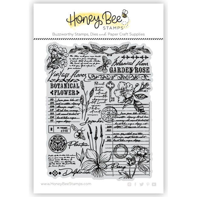 Honey Bee Vintage Flora Cling Stamp hbst-526 – Simon Says Stamp