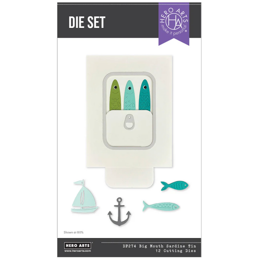 Hero Arts Big Mouth Sardine Die Set df274 – Simon Says Stamp