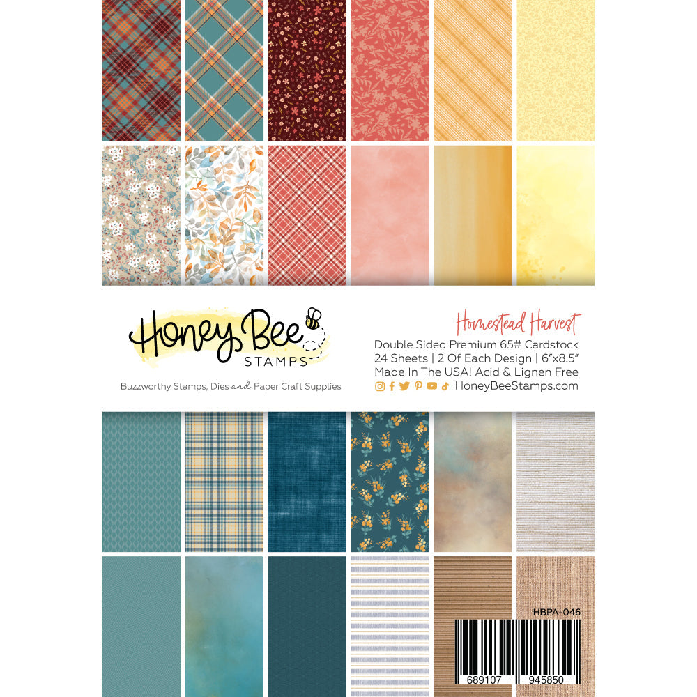 Honey Bee Homestead Harvest 6 x 8.5 Paper Pad hbpa-046* – Simon Says Stamp