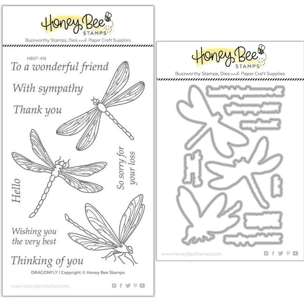 Honey Bee Dragonfly Clear Stamps And Dies Bundle – Simon Says Stamp