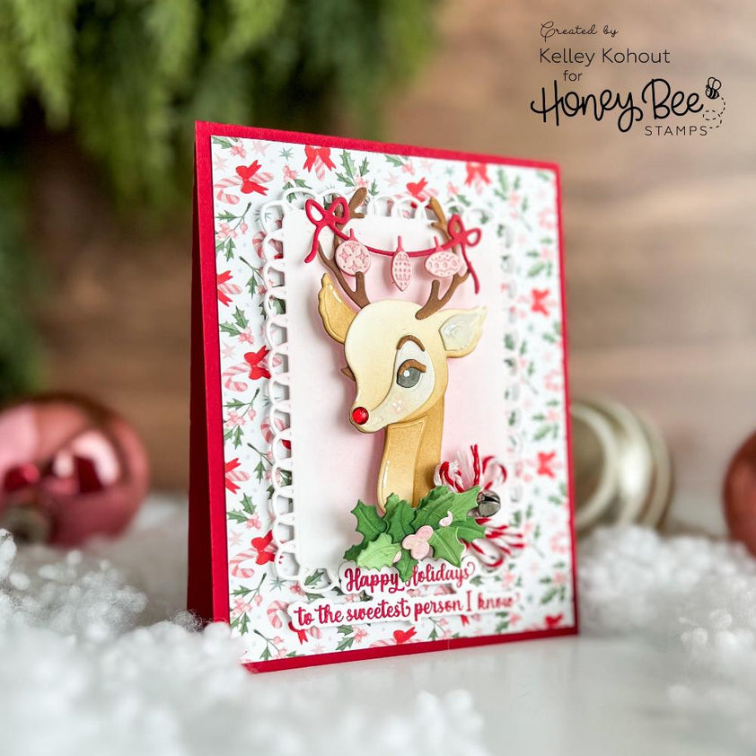 Honey Bee Lovely Layers Vintage Reindeer Dies hbds-llvinrd – Simon Says ...