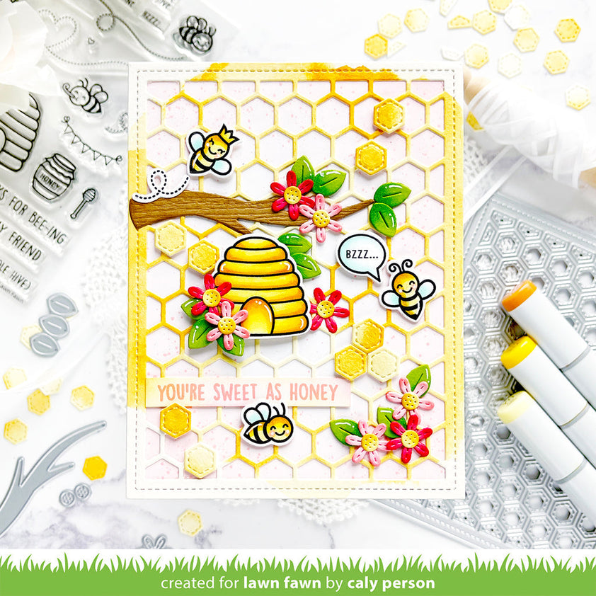 Lawn Fawn Magic Iris Beehive Add-On Dies lf3139 – Simon Says Stamp