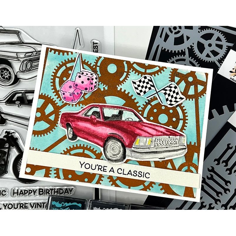 Inkon3 Gears 6x6 Stencil – Simon Says Stamp