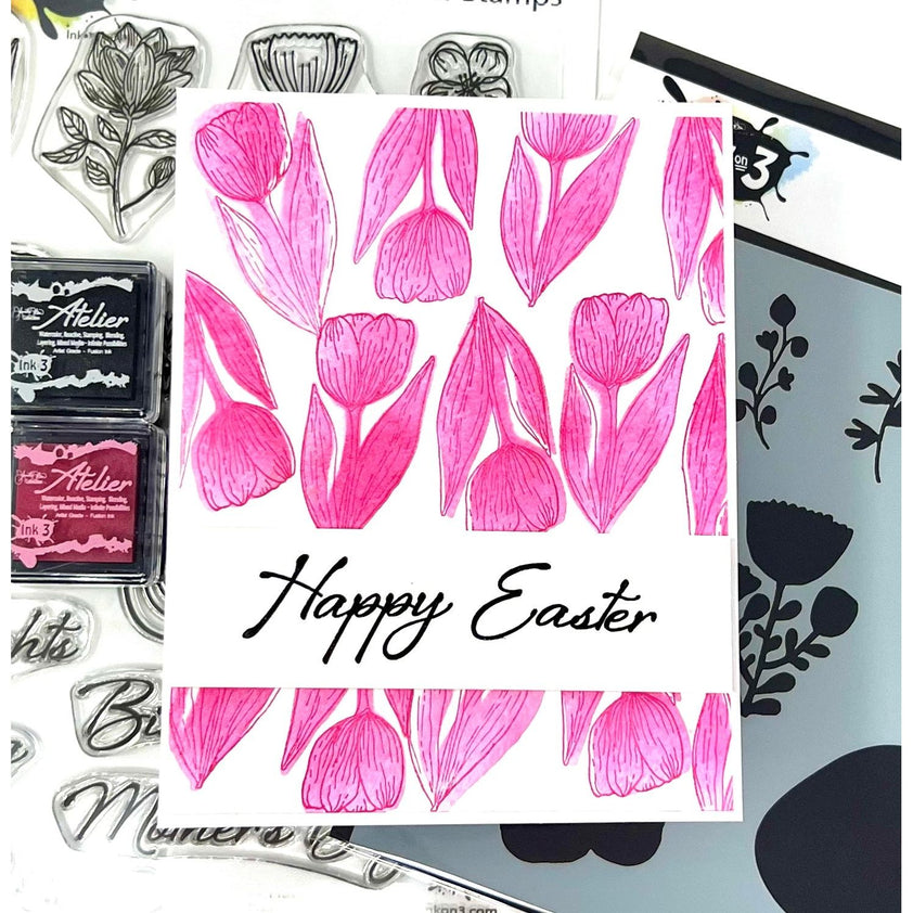 Inkon3 Happy Deco Floral Clear Stamps – Simon Says Stamp
