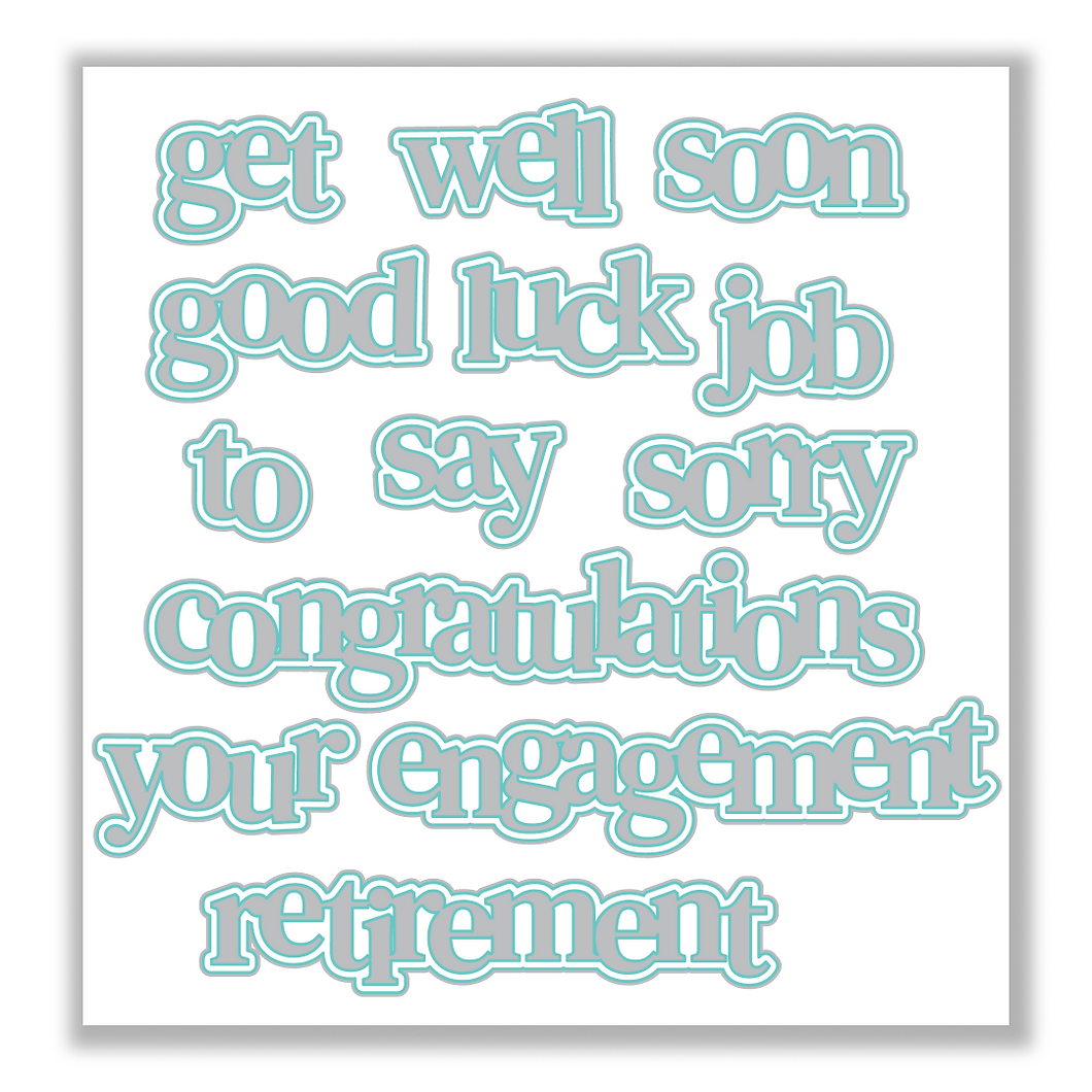 Julie Hickey Designs Hazel's Sentiment Medley 4 Dies ds-he-1072 – Simon ...