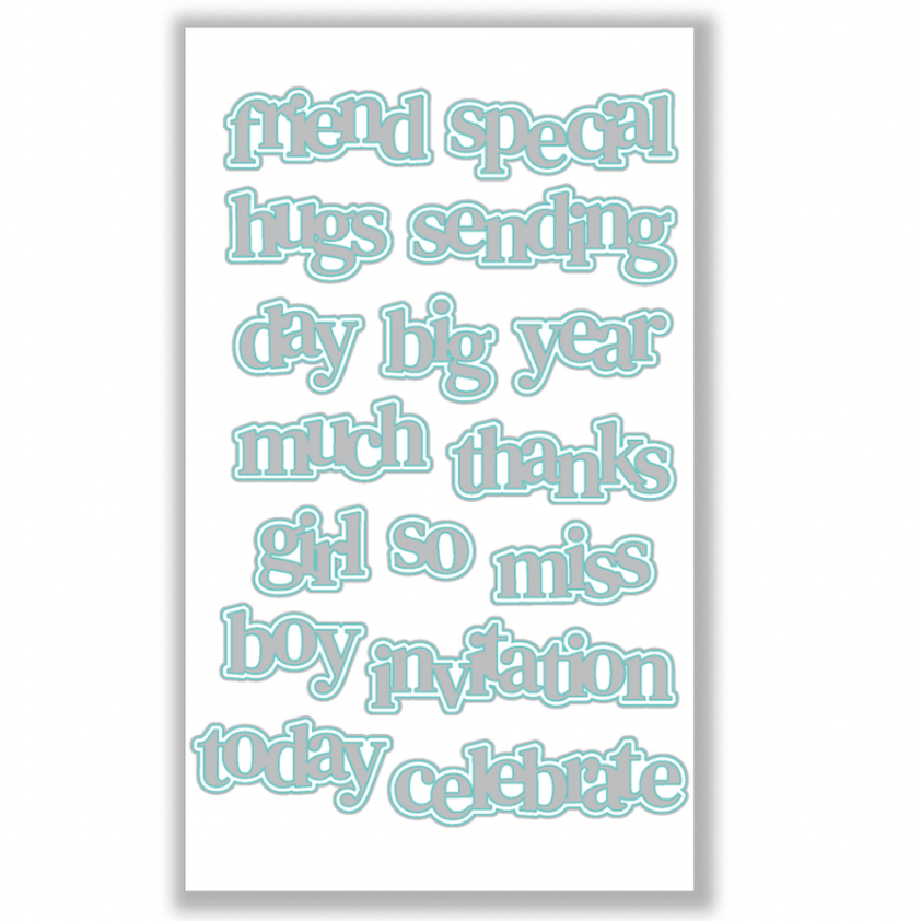Julie Hickey Designs Hazel's Sentiment Medley 6 Dies ds-he-1078 – Simon ...