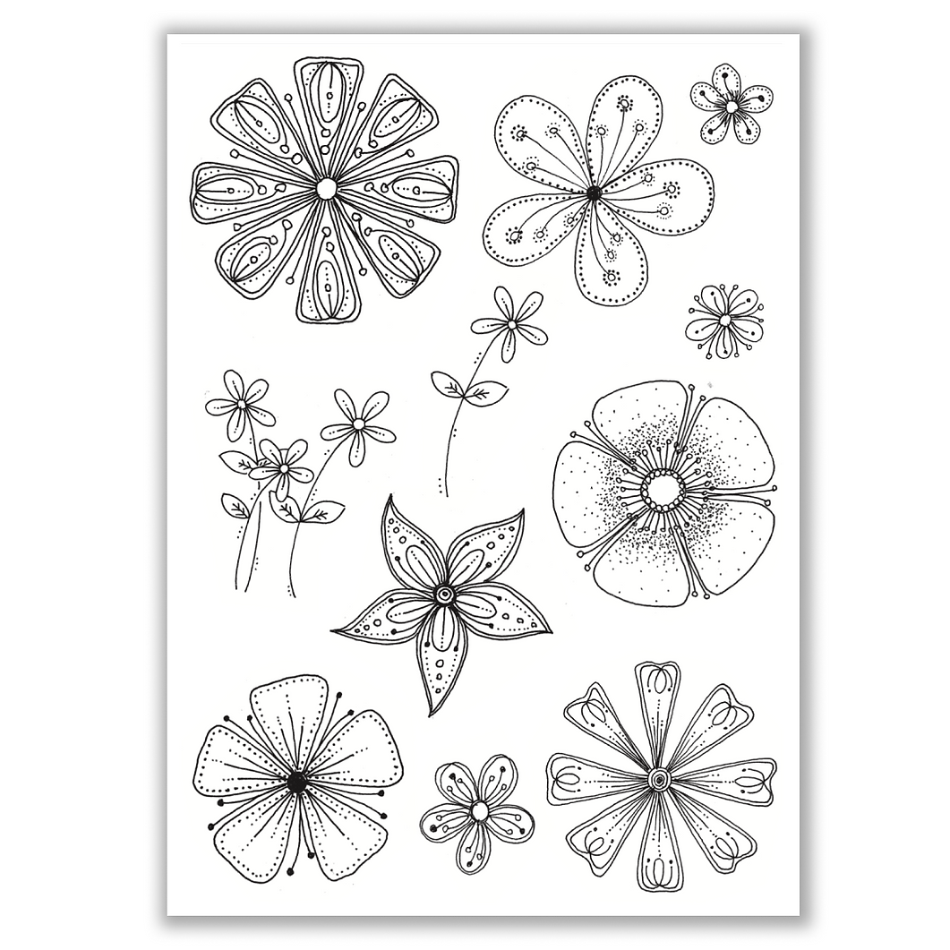 Julie Hickey Designs Perfectly Pretty Blooms Clear Stamps jh1082 ...