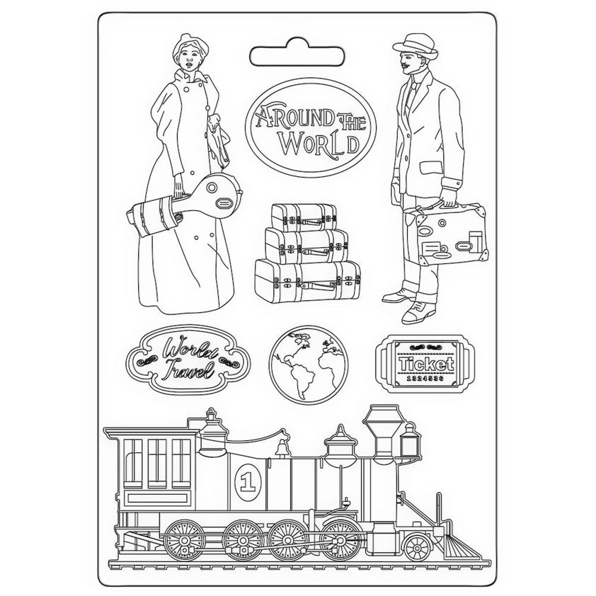 Stamperia Around The World Train Soft Mold A5 k3pta5652* – Simon Says Stamp