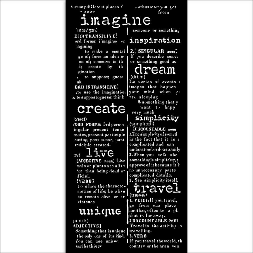 Stamperia Create Happiness Secret Diary Dictionary Stencil kstdl91 ...