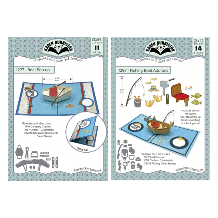 Karen Burniston Boat Pop Up Dies and Fishing Boat Add Ons Set – Simon ...