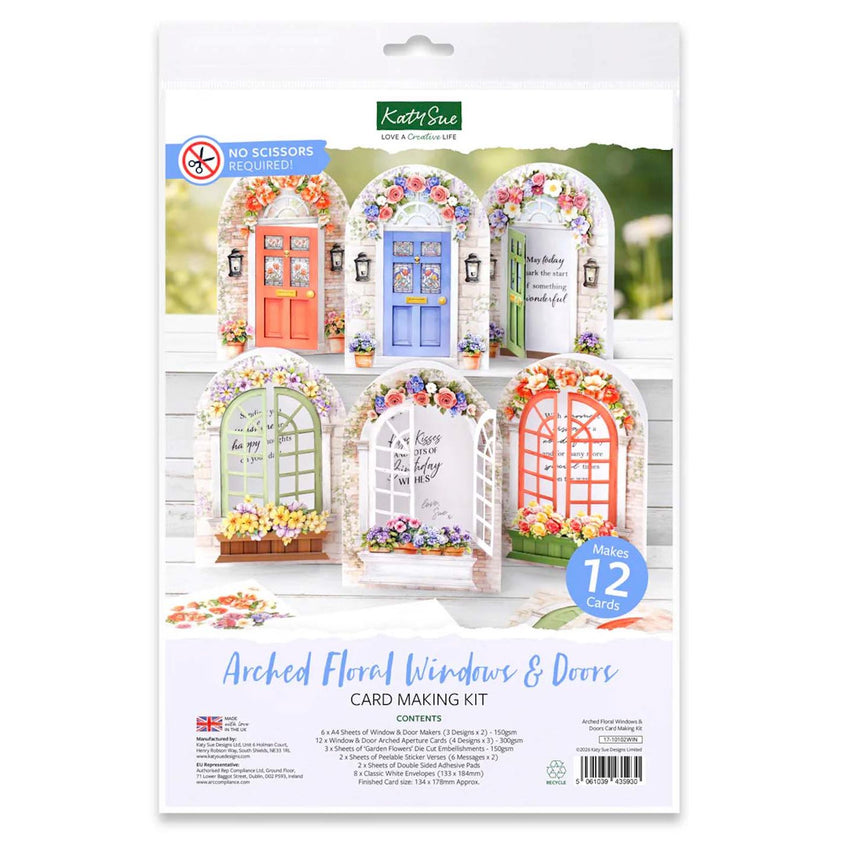 Katy Sue Designs Arched Floral Windows and Doors Card Making Kit 17-10 ...
