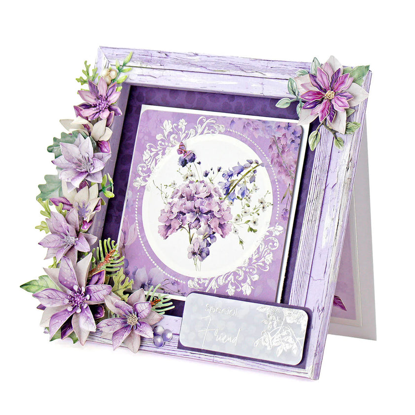 Katy Sue Designs Dusky Violet Blooms, Die Cut Flowers and Leaves 12-dc ...