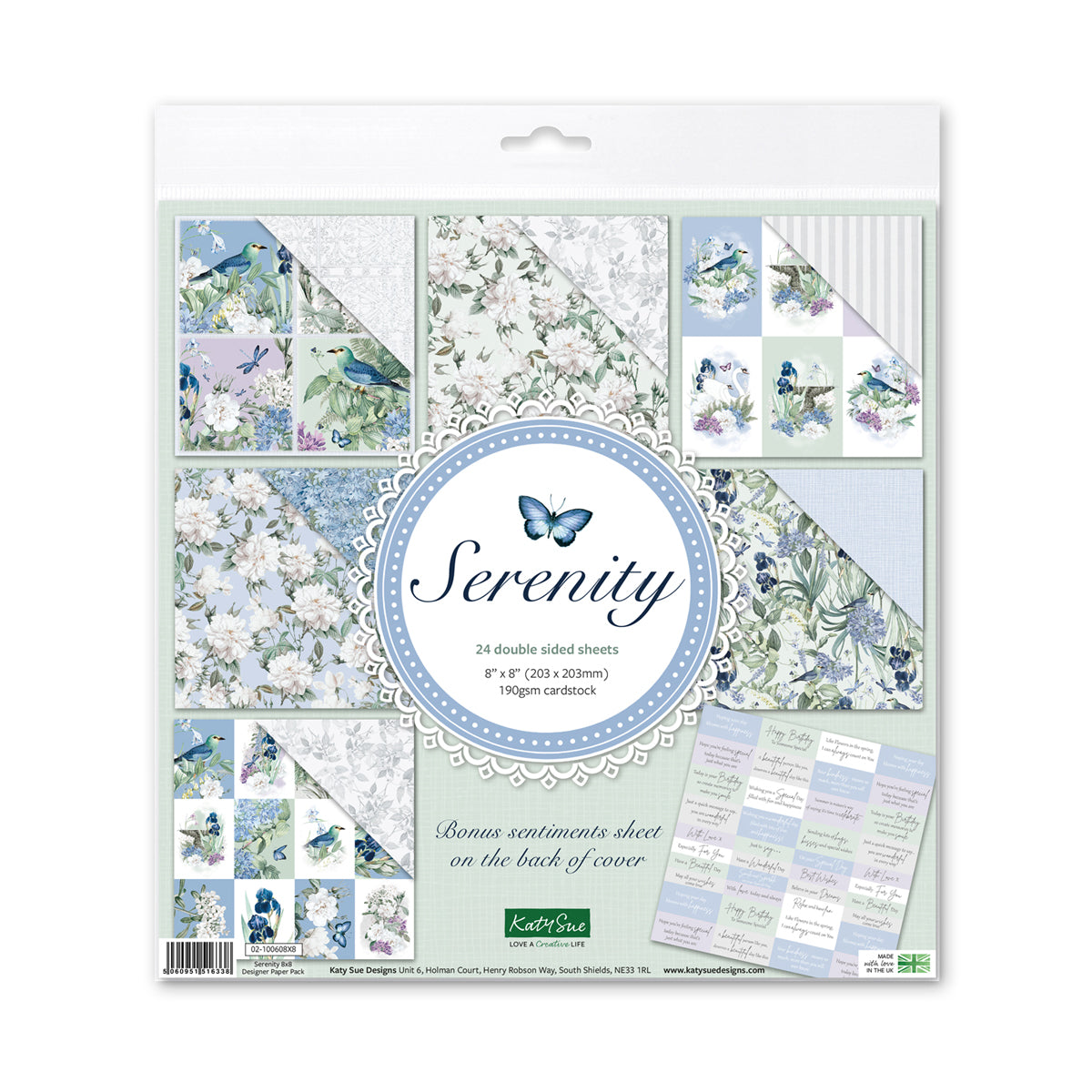 Katy Sue Designs Serenity 8x8 Paper Pack 02-100608x8 – Simon Says Stamp