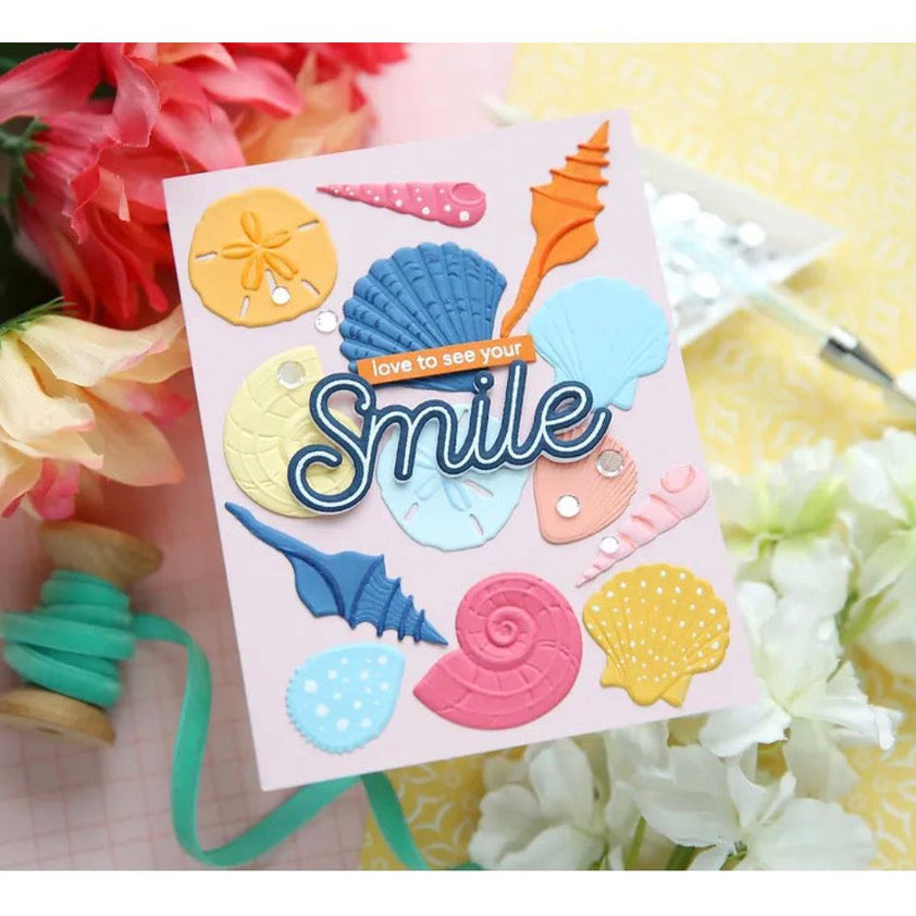 Simon Says Stamp Embossing Folder Sensational Seashells sf495 Friend L