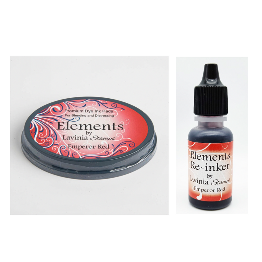 Lavinia Stamps Emperor Red Elements Dye Ink Pad and Re-Inker Set ...