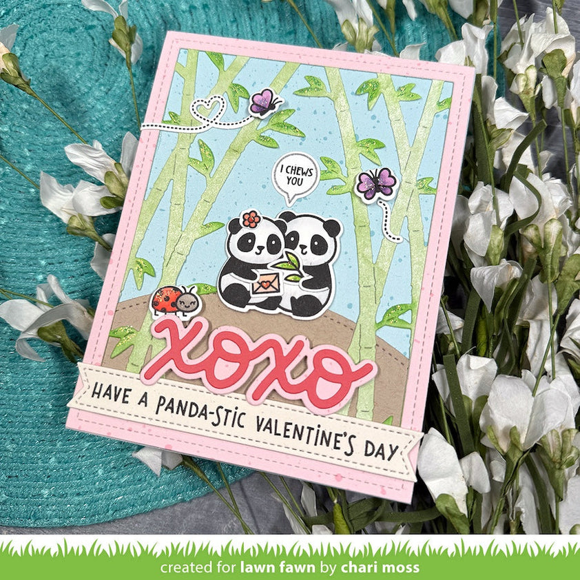 Lawn Fawn Bamboo Forest Backdrop: Portrait Dies lf3618 – Simon Says Stamp