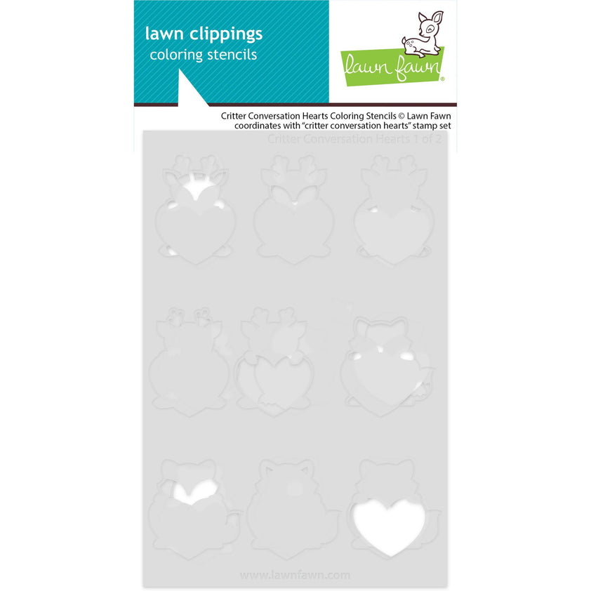 Lawn Fawn Critter Conversation Hearts Coloring Stencils lf3950 – Simon ...