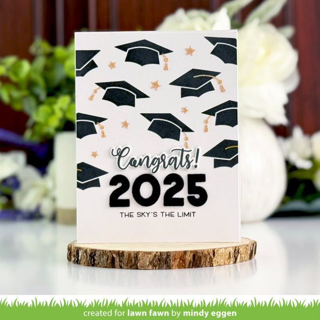 Lawn Fawn Graduation Caps Background Stencils lf3739 – Simon Says Stamp