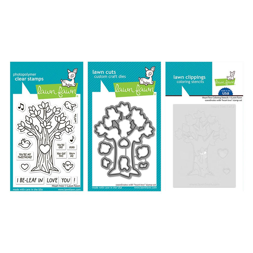 Lawn Fawn Heart Tree Stamps Dies and Coloring Stencils – Simon Says Stamp