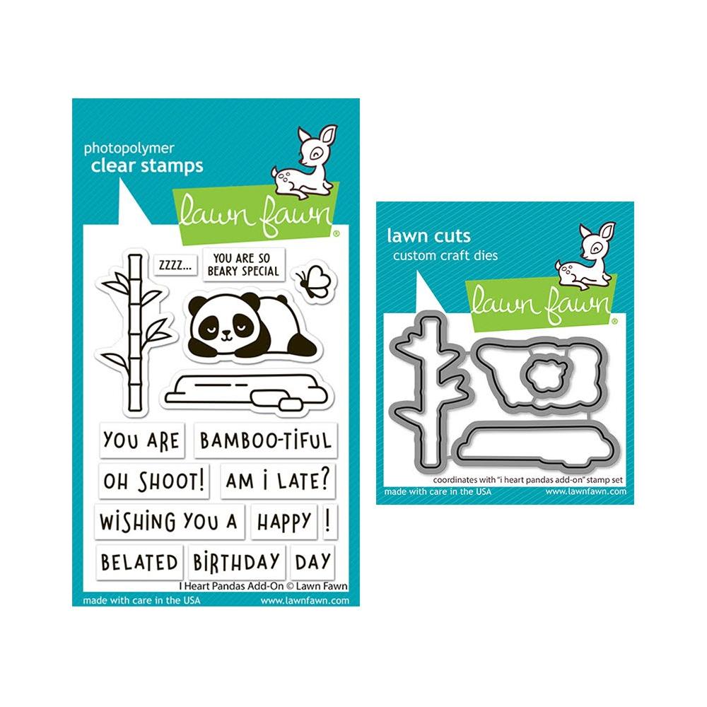 Lawn Fawn I Heart Pandas Add-On Stamps and Dies Set – Simon Says Stamp
