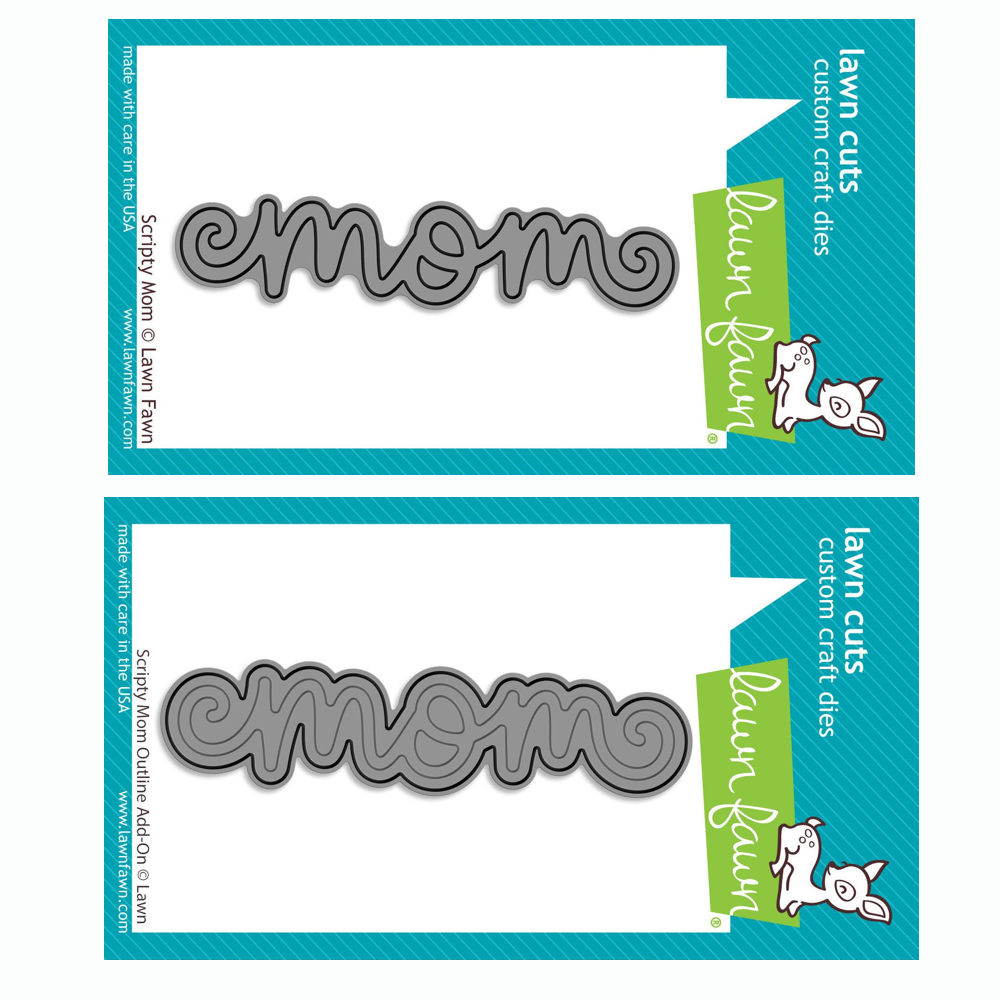 Lawn Fawn Scripty Mom and Outline Add-On Set – Simon Says Stamp
