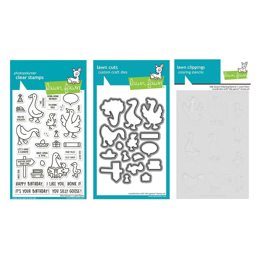 Lawn Fawn Silly Goose! Stamps Dies and Stencils Set – Simon Says Stamp