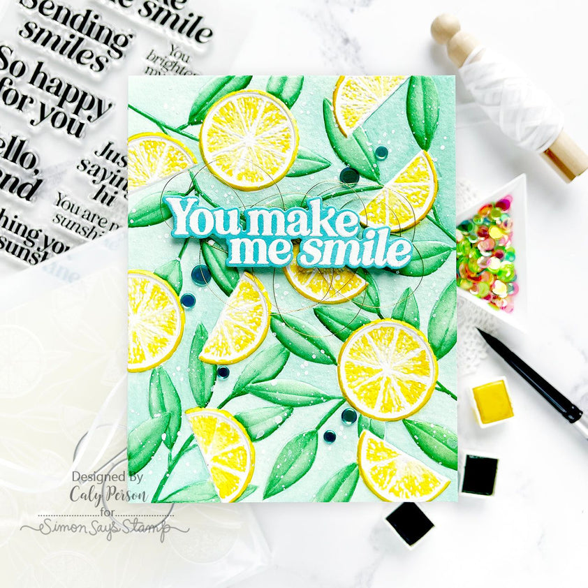 Simon Says Stamp Embossing Folder and Cutting Dies Lemon Tree sfd397 S