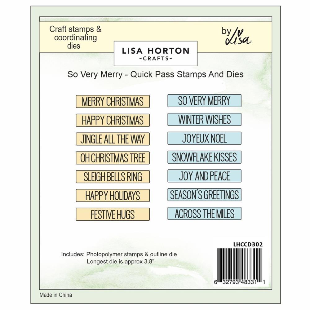 Lisa Horton Crafts So Very Merry Clear Stamp and Die Set lhccd302 ...