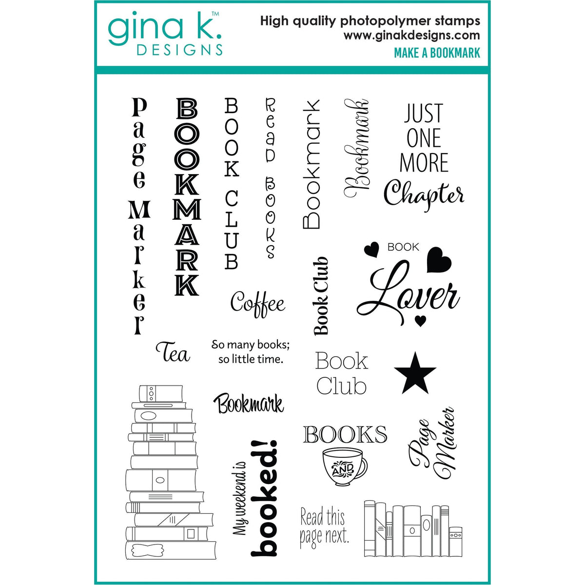 Gina K Designs Make A Bookmark Clear Stamps dw29 – Simon Says Stamp