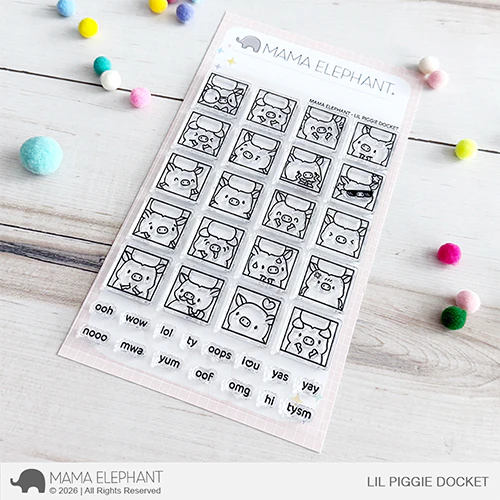 Mama Elephant Lil Piggie Docket Clear Stamps – Simon Says Stamp