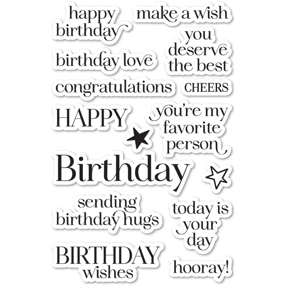 Memory Box Birthday Chic Clear Stamps cl5288* – Simon Says Stamp