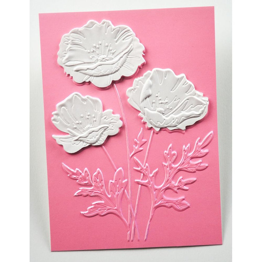 Memory Box Playful Poppies 3D Embossing Folder and Dies ef1027 – Simon ...