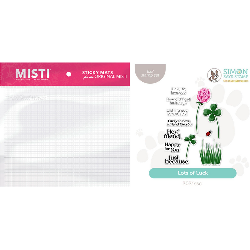 Misti Sticky Mats Grid and Simon Says Stamp Lots of Luck Stamps Bundle