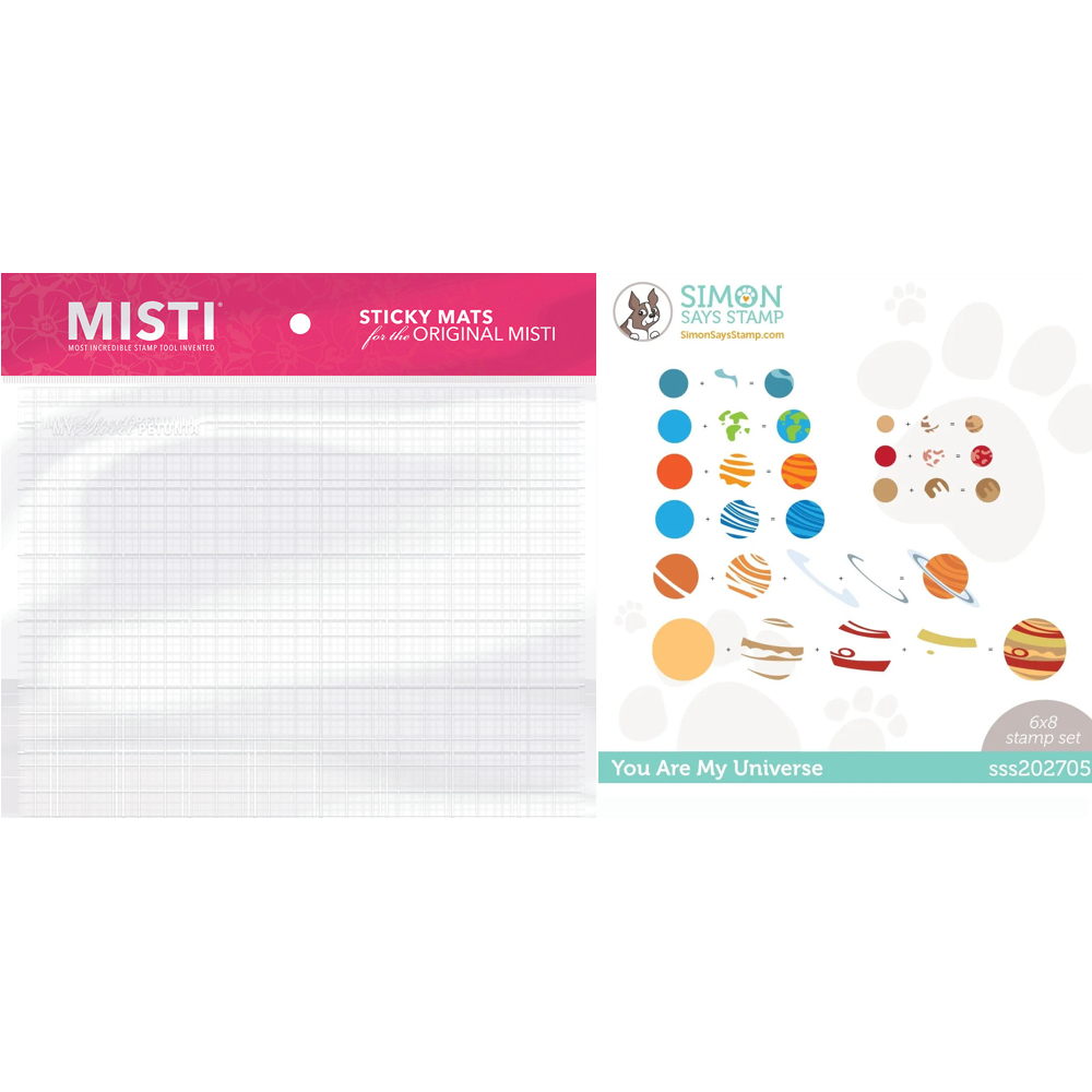 Misti Sticky Mats Grid and Simon Says Stamp My Universe Stamps Bundle