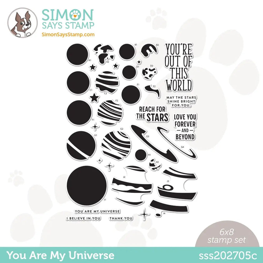 Misti Sticky Mats Grid and Simon Says Stamp My Universe Stamps Bundle