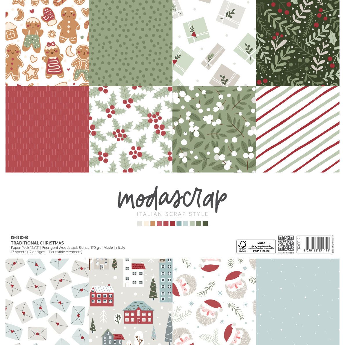 ModaScrap Traditional Christmas 12x12 Paper trxpp12 – Simon Says Stamp