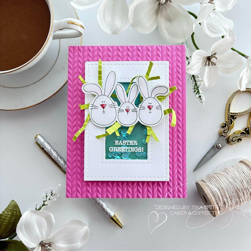 Simon Says Embossing Folder Neatly Knitted sf364 Splendor – Simon Says ...