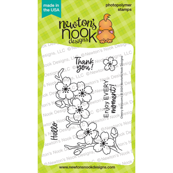 Newton's Nook Designs Cherry Blossom Clear Stamp and Die Set – Simon ...