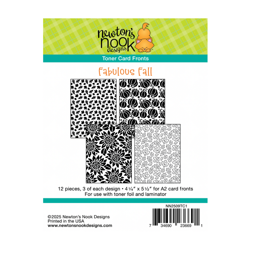 Newton's Nook Designs Fabulous Fall Toner Card Front Pack nn2509tc1 ...