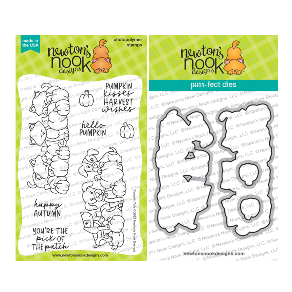 Newton's Nook Designs Pumpkin Tails Clear Stamp and Die Set – Simon ...