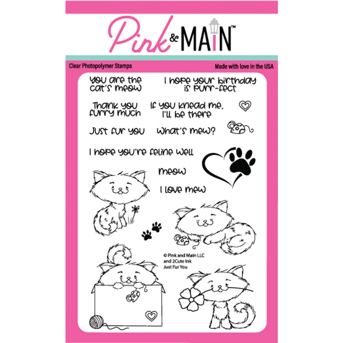 Pink and Main Just Fur You Clear Stamps PM0629* – Simon Says Stamp