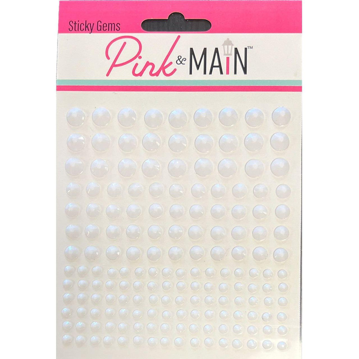 Pink and Main White Sticky Gems Embellishments pme147 – Simon Says Stamp