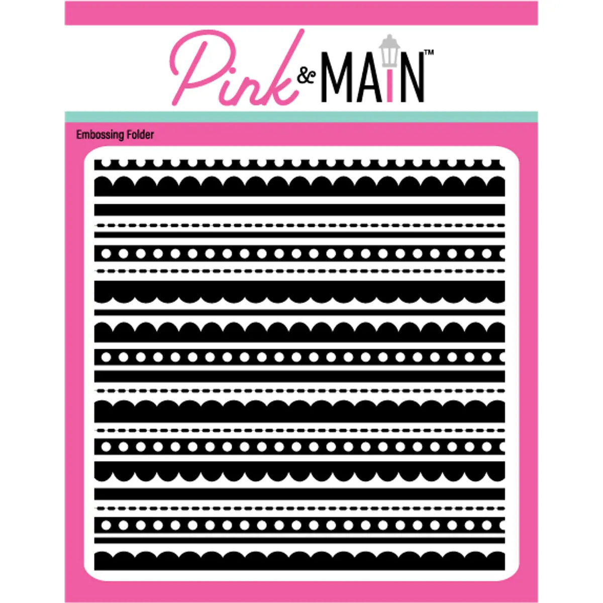 Pink and Main Fun Stripes 6x6 inch Embossing Folder pmt069 – Simon Says ...